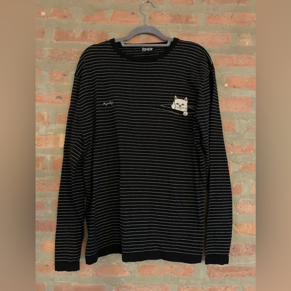 Ripndip | Sweaters | Ripndip Rare Nermal Middle Finger Long Sleeve Crew ...
